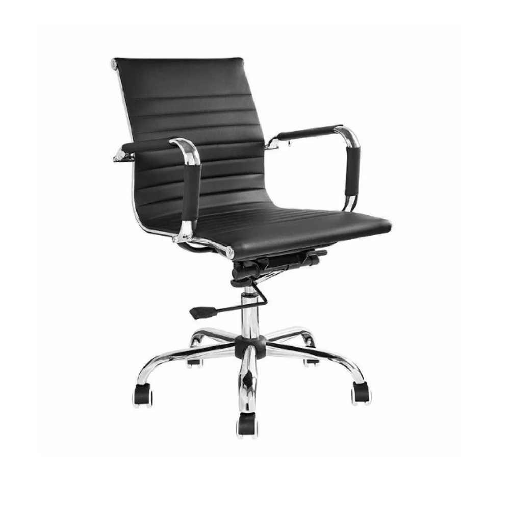 Cadeira Diretor Base Giratória Cromada Eames Office | DesignChair Cadeira Diretor Base Giratória Cromada Eames Office | DesignChair